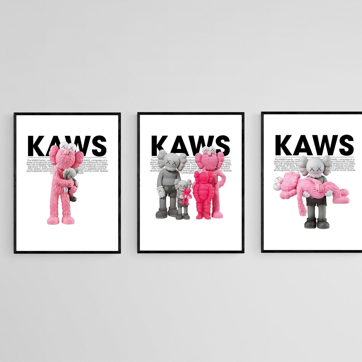 KAWS Family Wall Art Set ⭐️ Canvas & Framed + Many Sizes – Pixalot