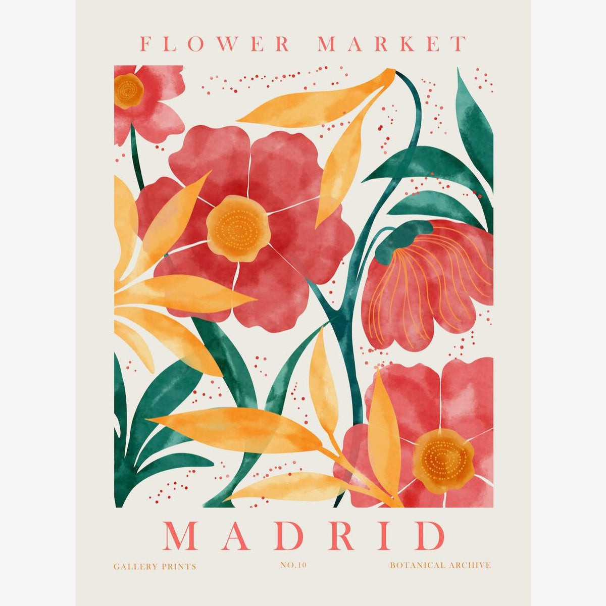 Madrid Flower Market Wall Art ⭐️ Canvas & Framed + Many Sizes – Pixalot